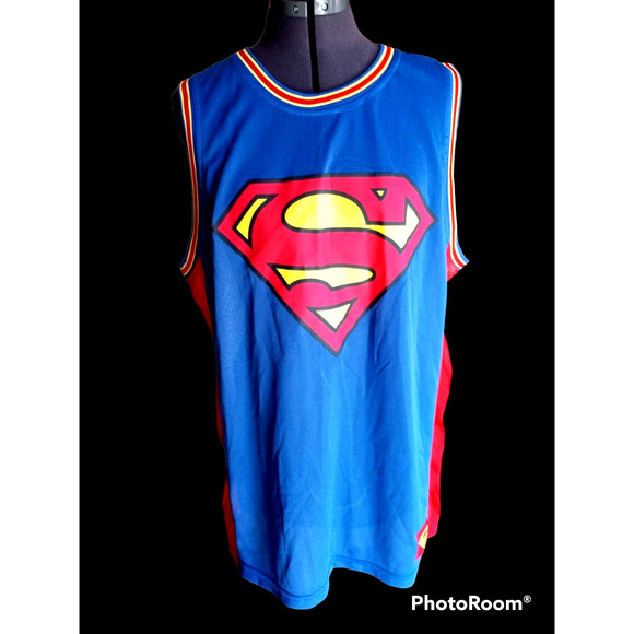 DC Comics | Shirts | Superman Basketball Jersey Blue Red Youth Lg 4244 ...